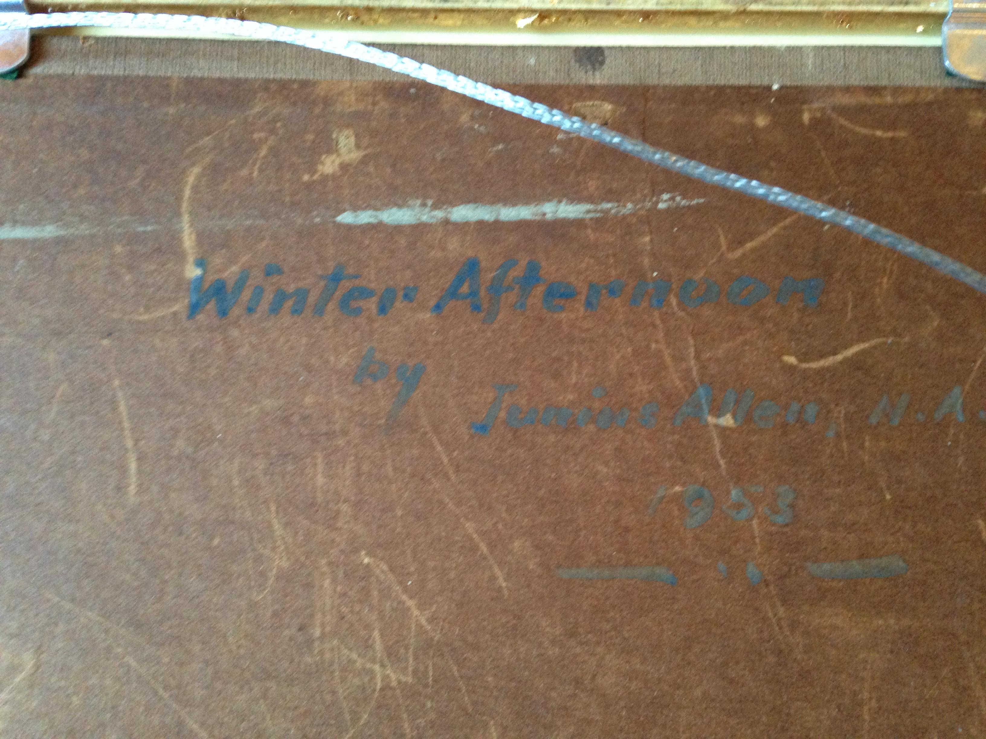 Junius Allen - Junius Allen Salmagundi Club Artist oil painting Winter ...