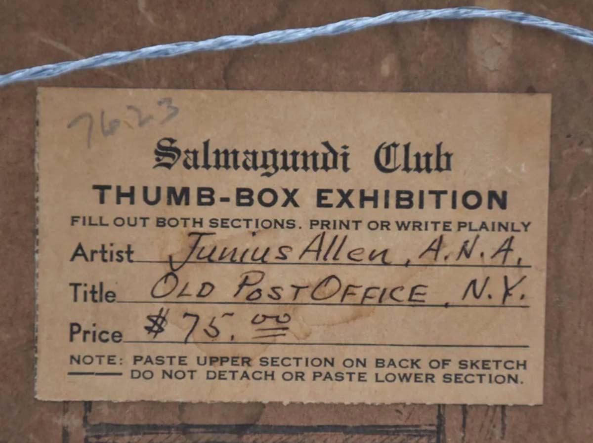 Junius Allen - THE OLD NEW YORK POST OFFICE" at 1stDibs | new york ...