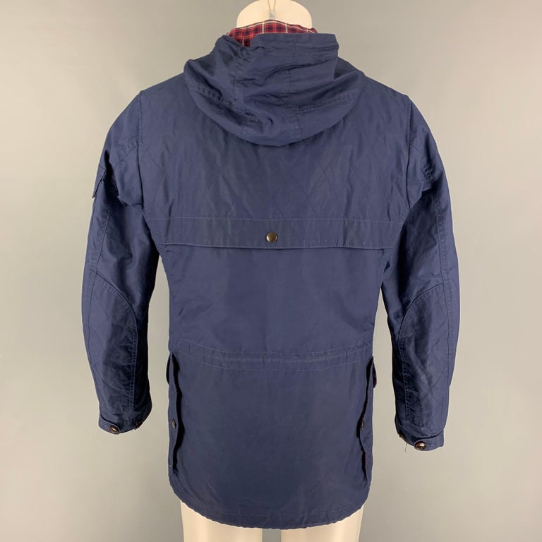 JUNYA WATANABE Size S Navy Brown Coated Canvas Nautical Jacket For Sale ...