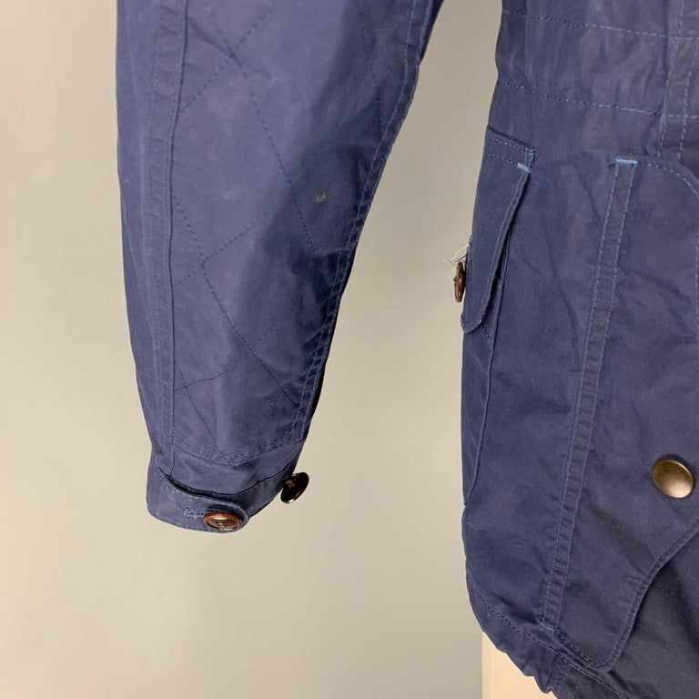 JUNYA WATANABE Size S Navy Brown Coated Canvas Nautical Jacket For Sale ...