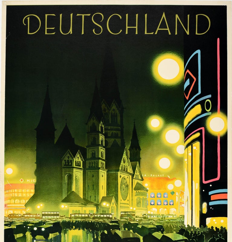 Jupp Wiertz - Original Vintage Travel Advertising Poster Germany Berlin ...