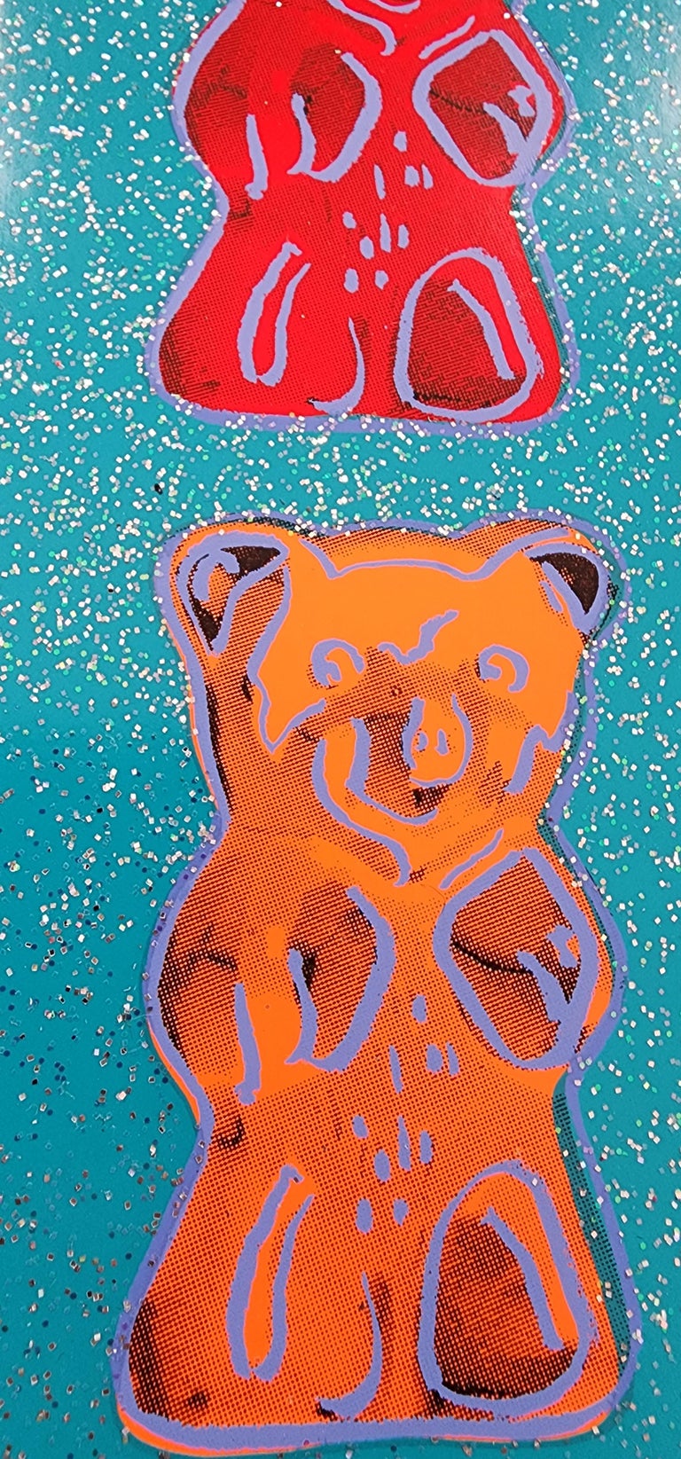 Jurgen Kuhl - Gummi Bears #2 with Glitter Small - TEAL (Pop Art, Andy ...