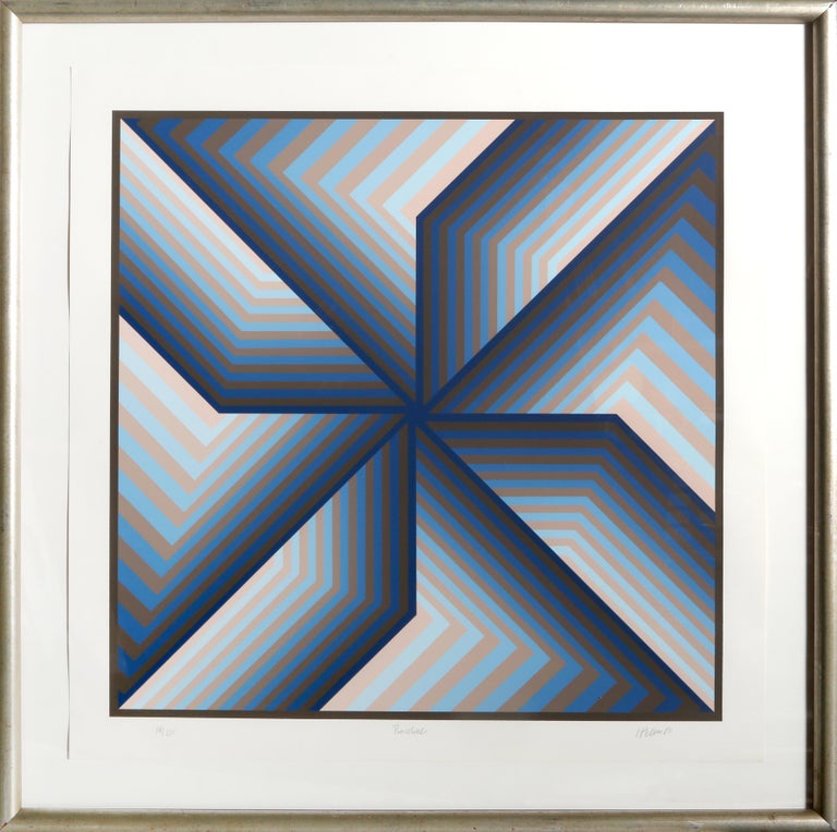 Jurgen Peters - Pinwheel, Framed OP Art Silkscreen by Jurgen Peters For ...