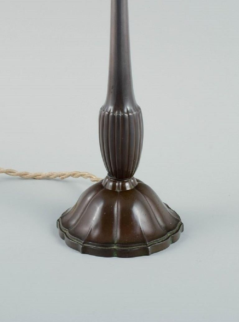 Just Andersen Table Lamp in Patinated Disco Metal, Model D56 at 1stDibs