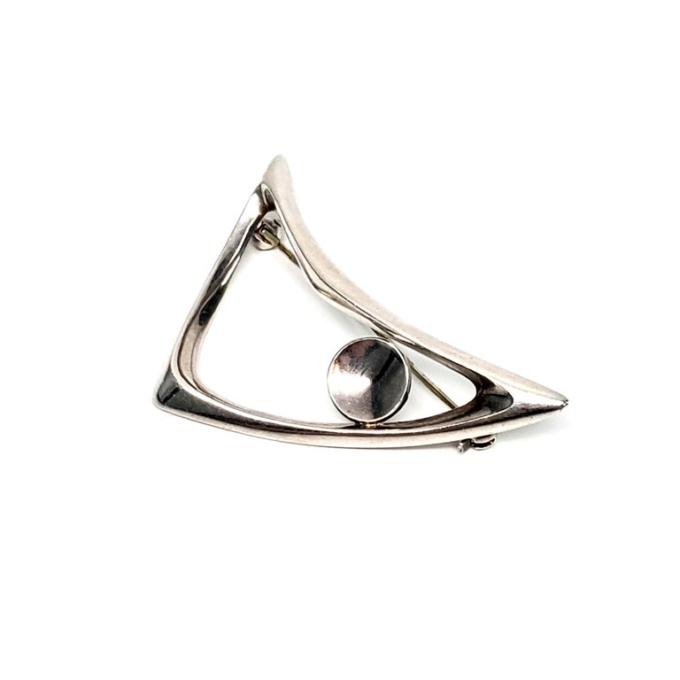 Just Andersen Denmark Sterling Silver Modernist Boomerang Pin #777 For ...