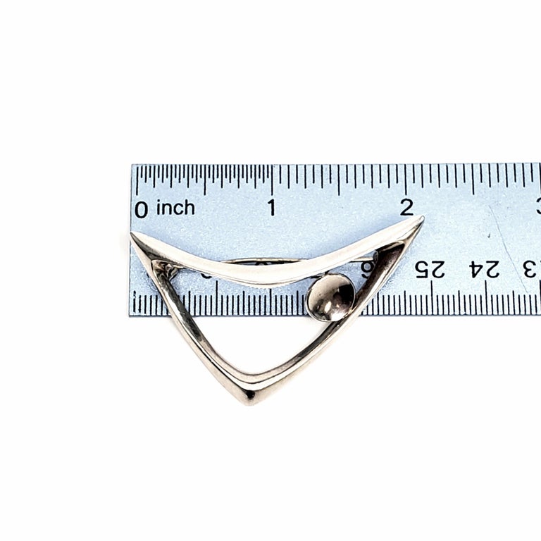 Just Andersen Denmark Sterling Silver Modernist Boomerang Pin #777 For ...