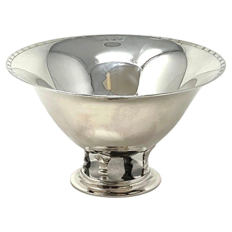 Just Andersen Silver Art Deco Footed Bowl Denmark For Sale at 1stDibs