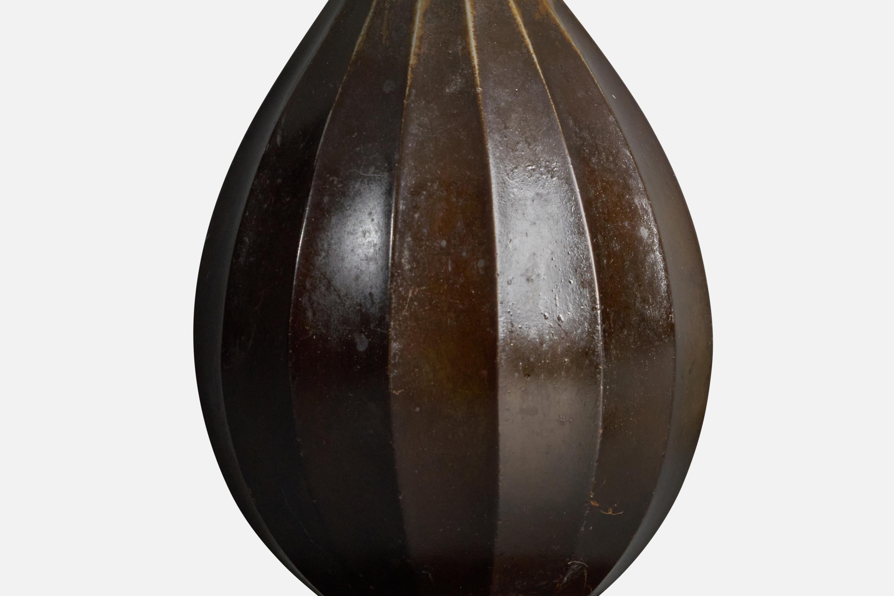 Just Andersen, Table Lamp, Disko Metal, Denmark, 1930s For Sale at 1stDibs