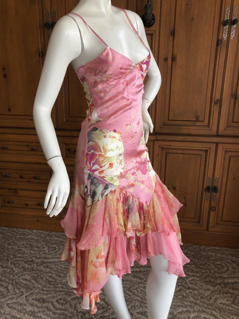 Just Cavalli by Roberto Cavalli Pink Silk Cocktail Dress For Sale at ...