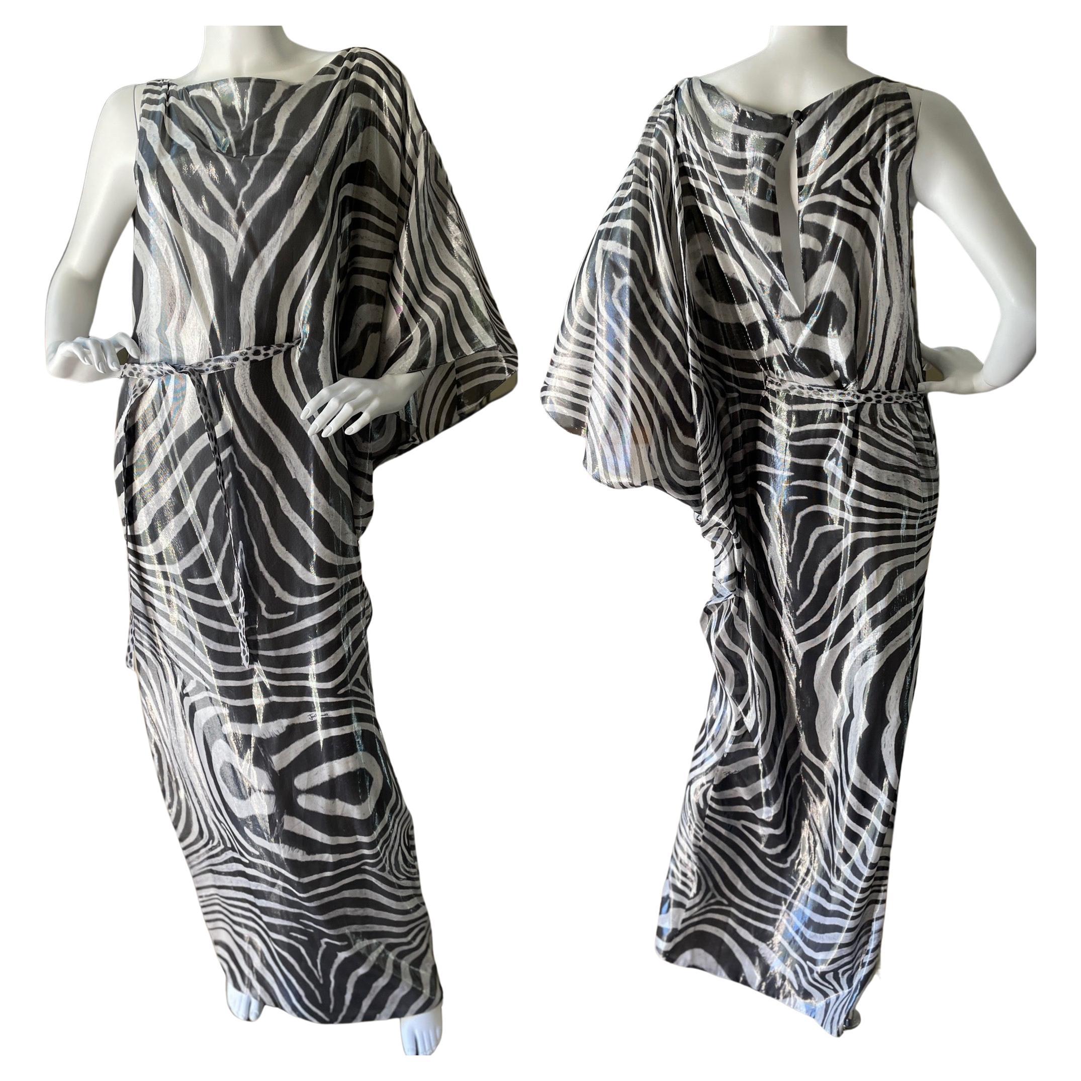 Roberto Cavalli Royal Blue Jersey Ruching 3/4 Sleeve Dress - S - NWT ...