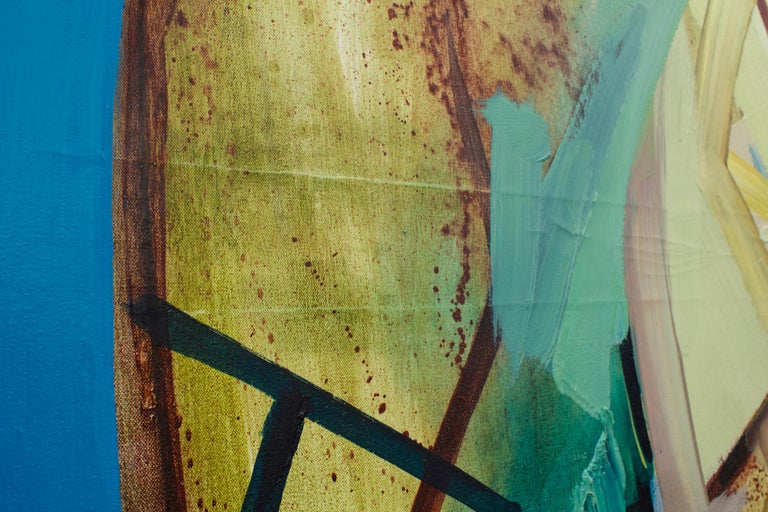 Justin Bower Abstract Oil Painting on Canvas 'Blue Boy 2' For Sale at ...