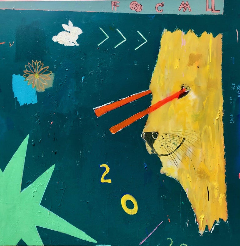 Justin Lyons - Laser Like (Focal Series), 2020 Mixed Media on Canvas 60 ...