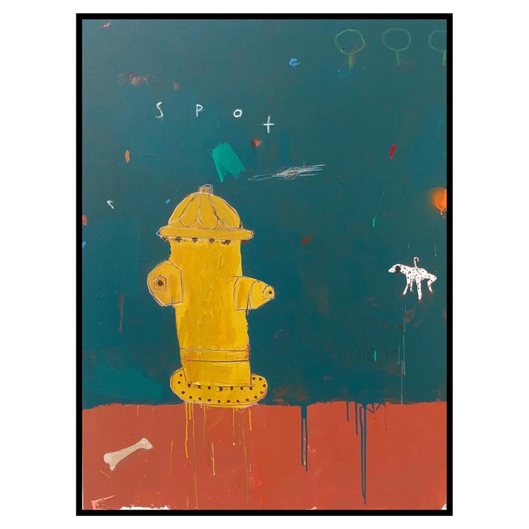 Justin Lyons - Marks and Barks, mixed media on canvas, 2020 For Sale at ...