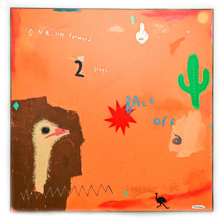 Justin Lyons - Race At My Pace, 2020 Mixed Media Art on Canvas 48 x 48 ...