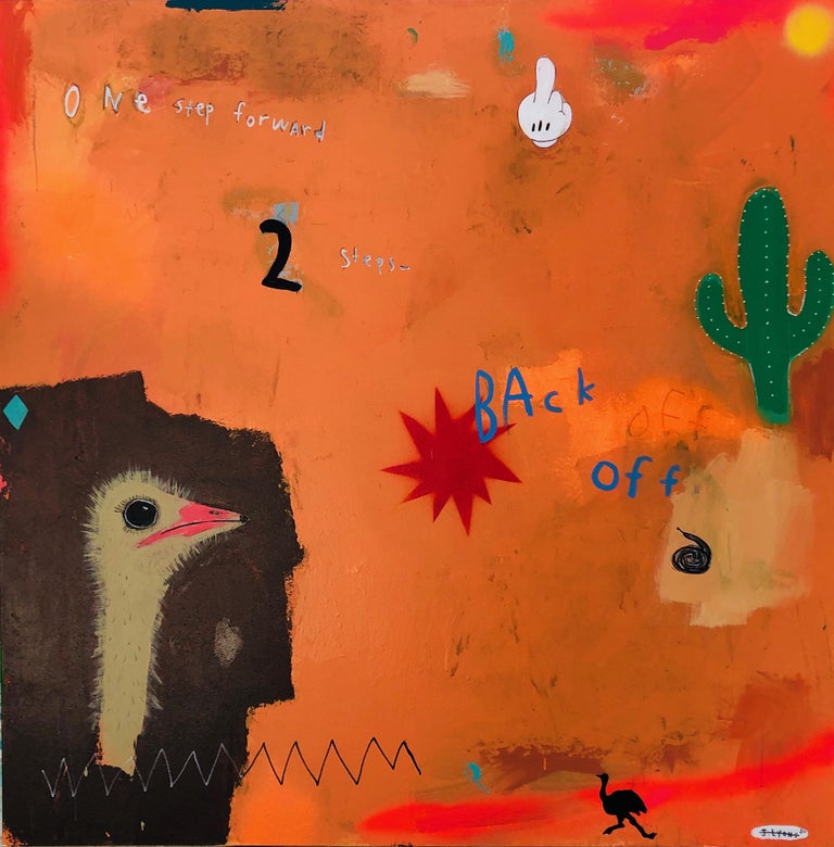 Justin Lyons - Race at My Pace, mixed media on canvas, 2020 For Sale at ...