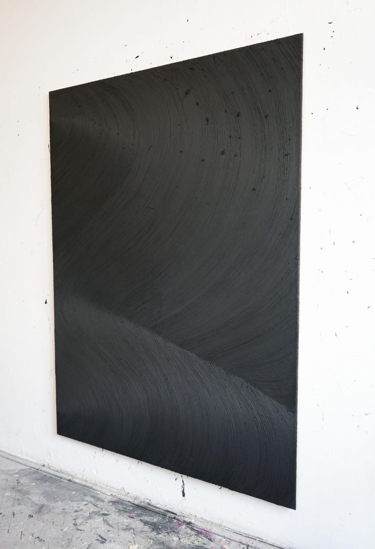 Justyna Smoleń - BLACK XIX - Large Format Painting, Modern Abstract Oil ...