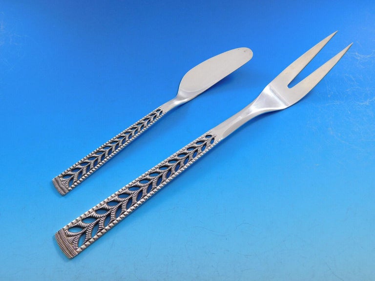 Juvel by Nils Hansen Norway 830 Silver Flatware Set for 8 Service 36 ...