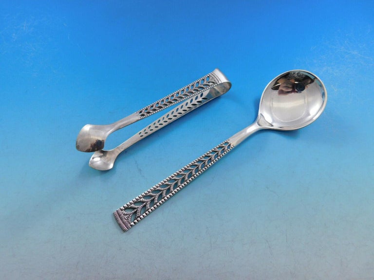 Juvel by Nils Hansen Norway 830 Silver Flatware Set for 8 Service 47 ...