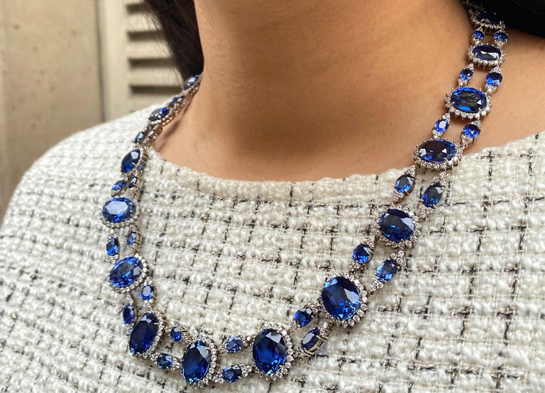 Prima Donna Necklace Lab Created Stone in 925 Sterling Silver For Sale ...