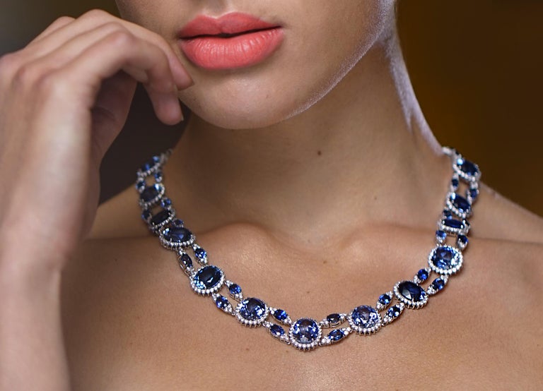 Prima Donna Necklace Lab Created Stone in 925 Sterling Silver For Sale ...