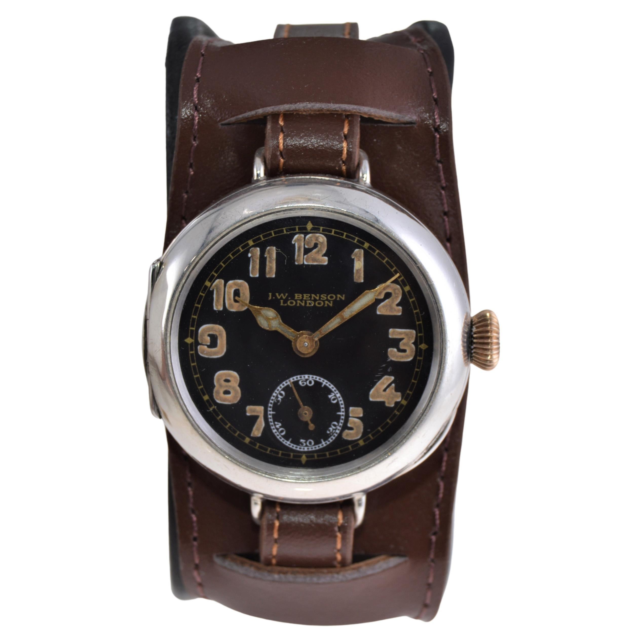 Antique Octagonal Shape Silver Case Trench Watch For Sale at 1stDibs ...