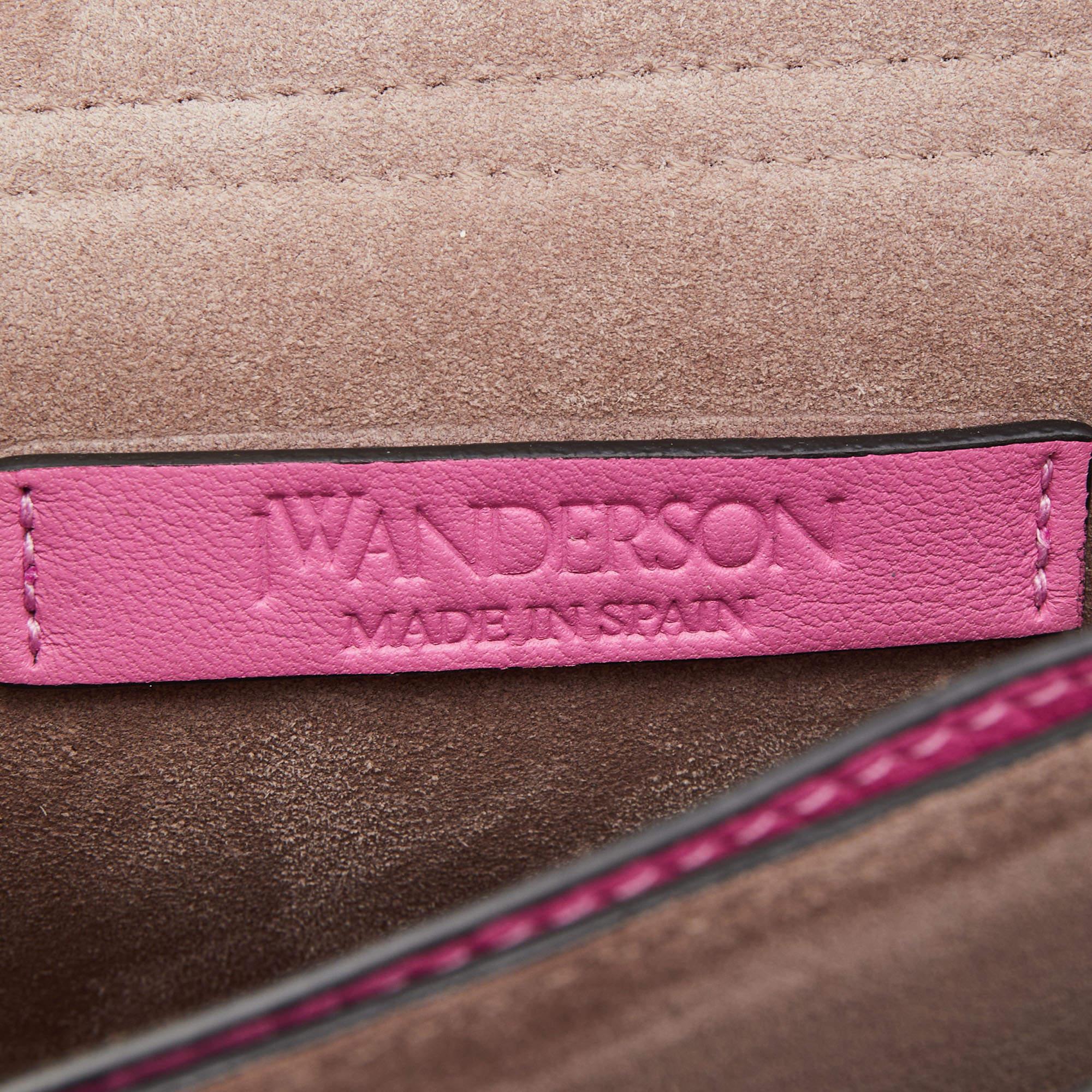 J.W.Anderson Pink Leather Disc Crossbody Bag For Sale at 1stDibs