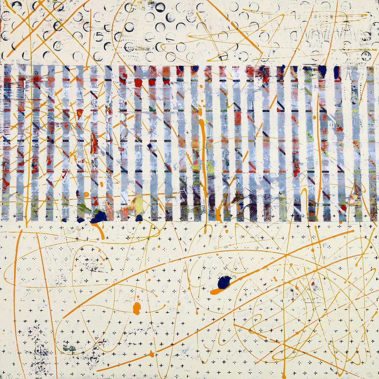 Jylian Gustlin - "Sirens 1" Figurative in Light Yellow, Pinks, Bright ...