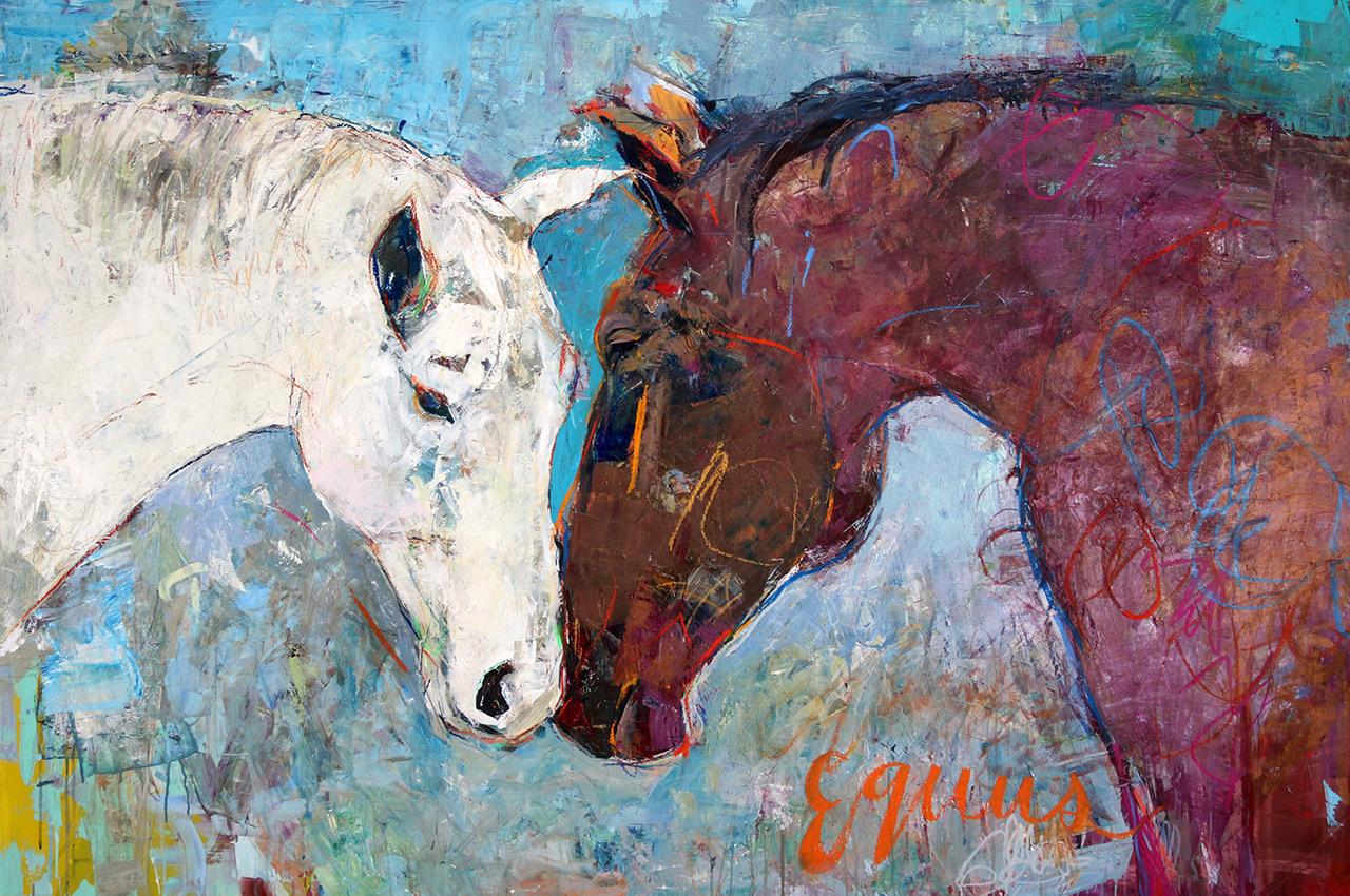 Jylian Gustlin - "Entropy 52" Abstract mixed media painting with light ...