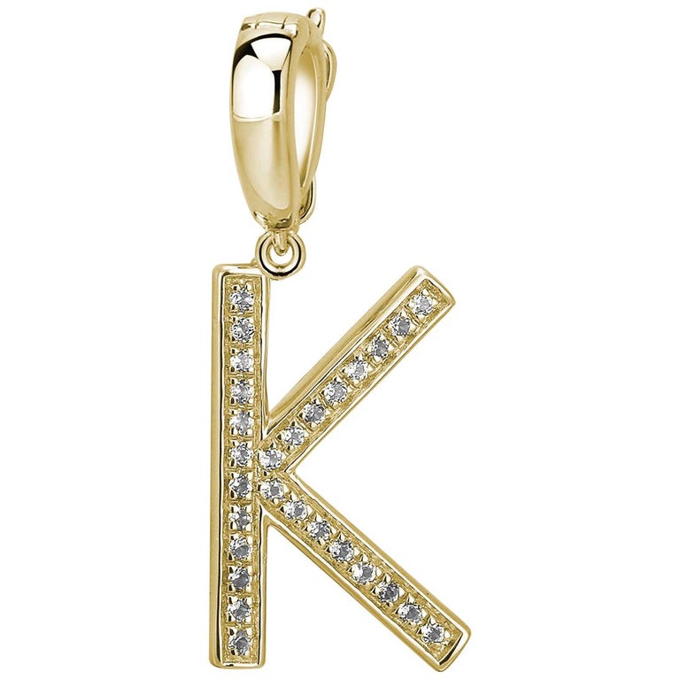 K Initial Pendant/Charm For Sale at 1stDibs