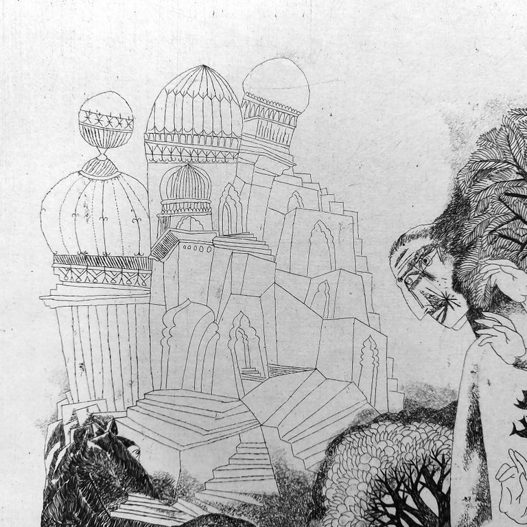 K Laxma Goud - Indian Artist Surreal Modern Etching Eroticism Rural ...