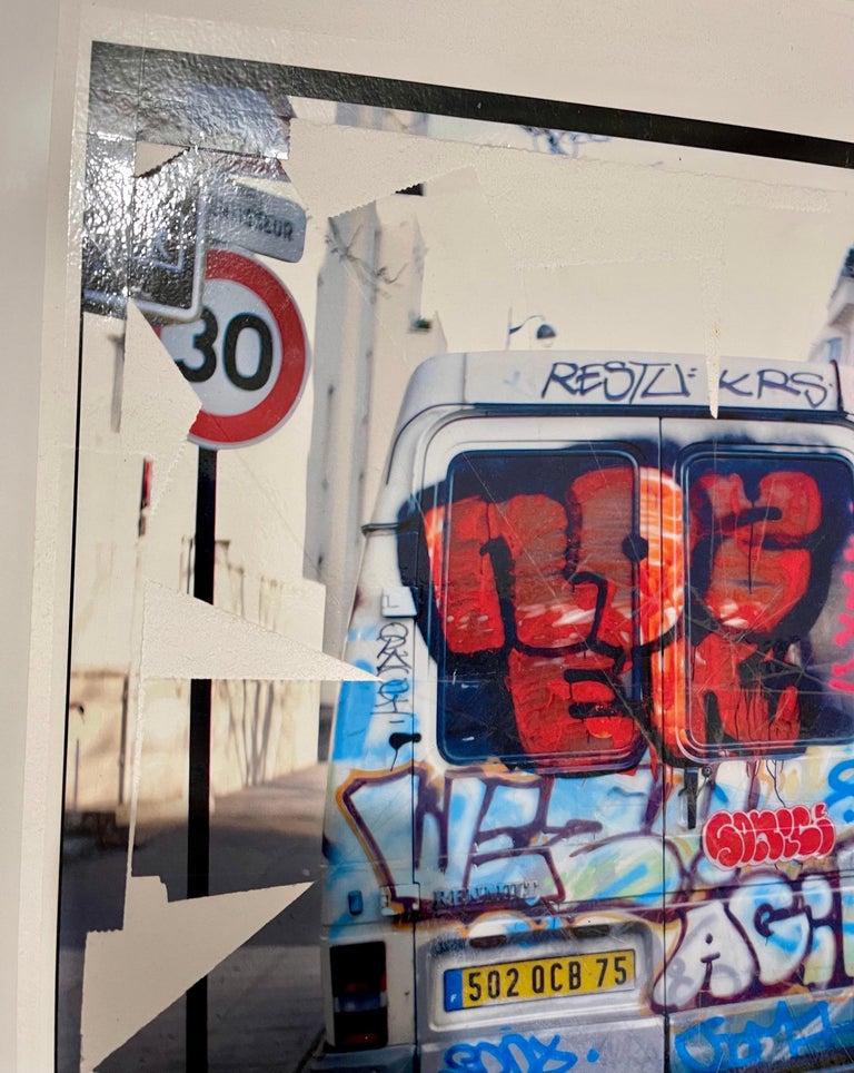 K-Narf - K-Narf Color Photo Graffiti, Adhesive Tape Altered Street Art ...