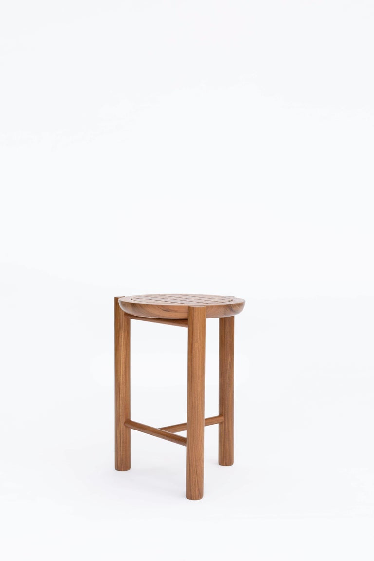 Minimalist Round Side Table in Mexican Hardwood For Sale at 1stDibs
