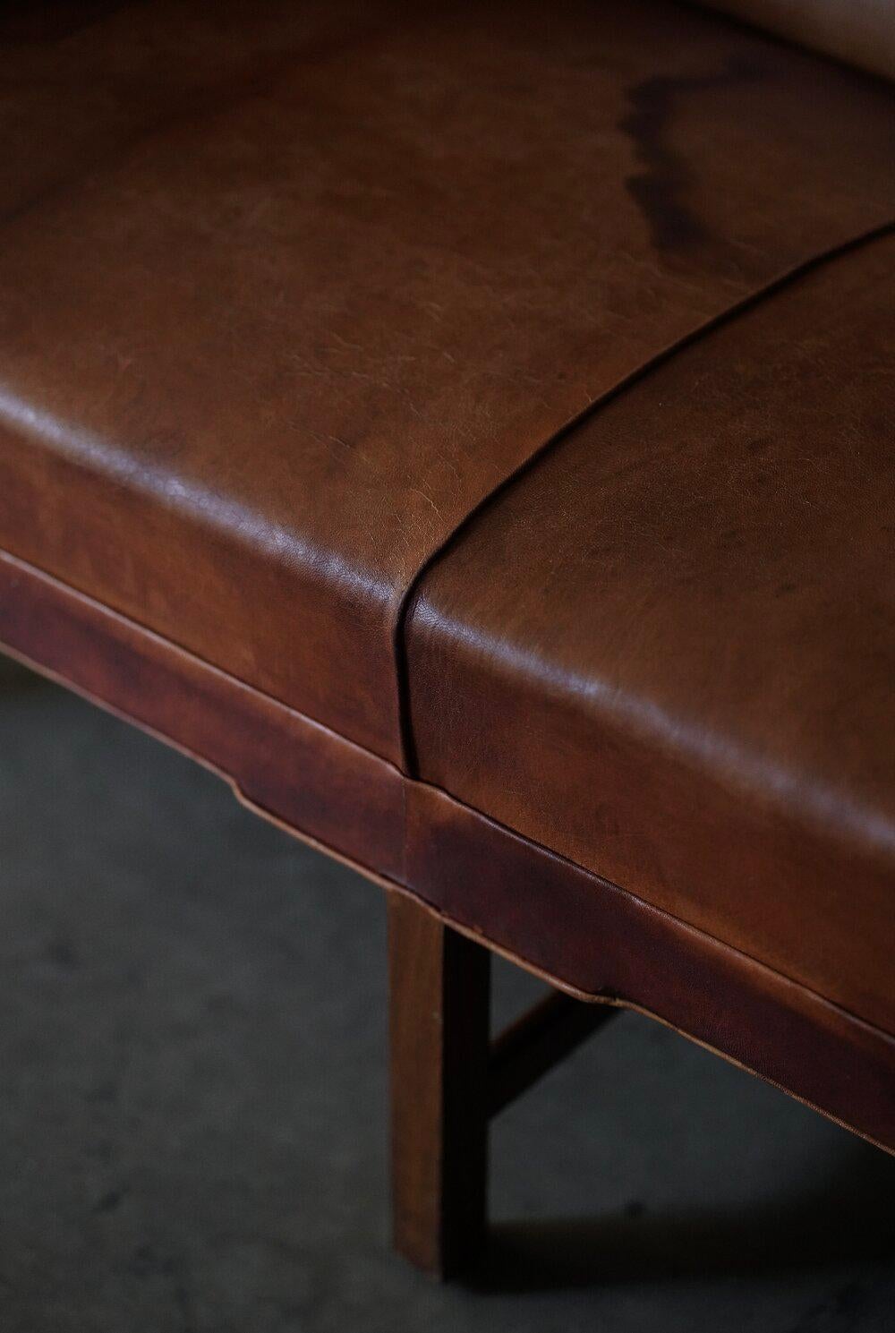 Kaare Klint 3-Seater Leather Sofa at 1stDibs