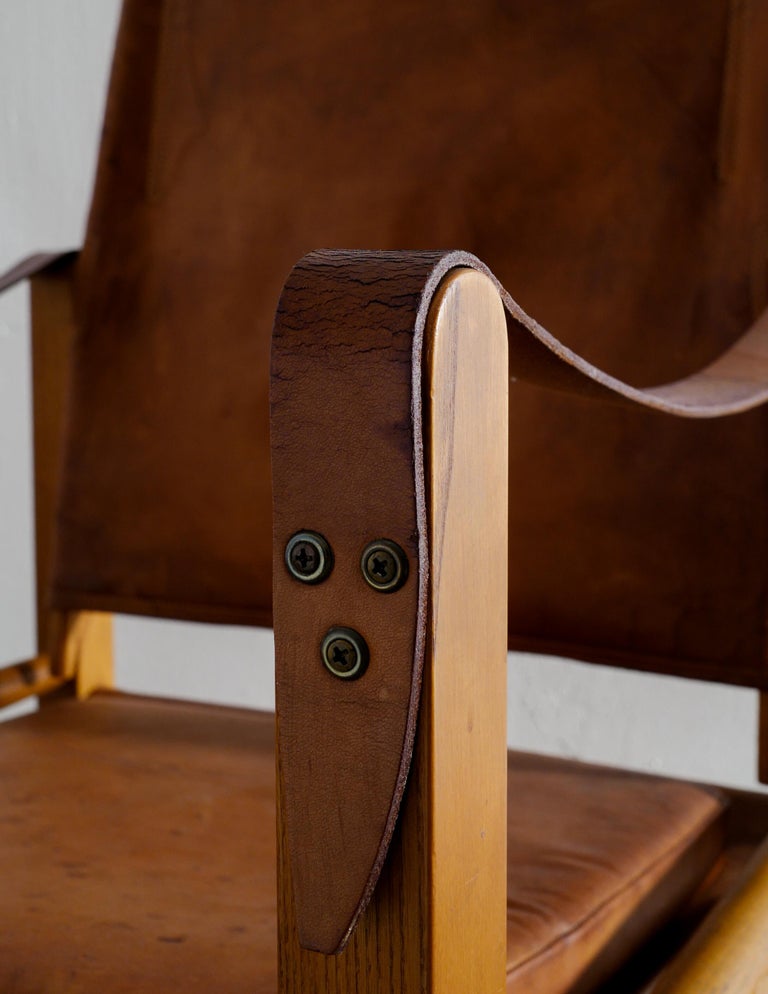 Kaare Klint "Safari Chair and Ottoman" in Leather for Rud Rasmussen ...