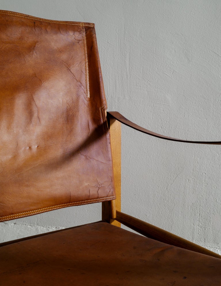 Kaare Klint "Safari Chair and Ottoman" in Leather for Rud Rasmussen ...