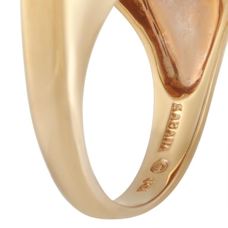 Kabana 14K Yellow Gold 1.60 Ct Tourmaline and Inlaid Opal Ring For Sale ...