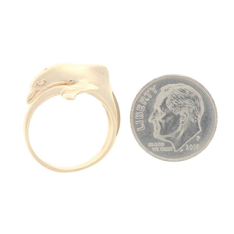Kabana Dolphin Ring - Yellow Gold 14k Statement Bypass For Sale at 1stDibs