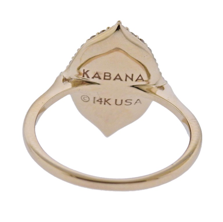 Kabana Gold Turquoise Diamond Ring For Sale at 1stDibs