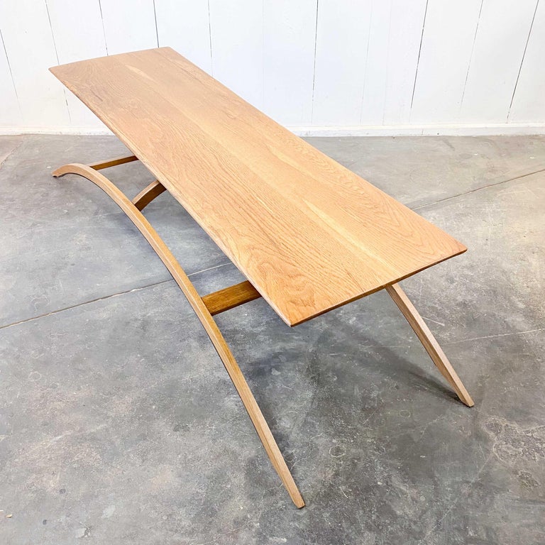 Kagan Style Spider Leg Hand Crafted White Oak Coffee Table, c. 1980 For ...