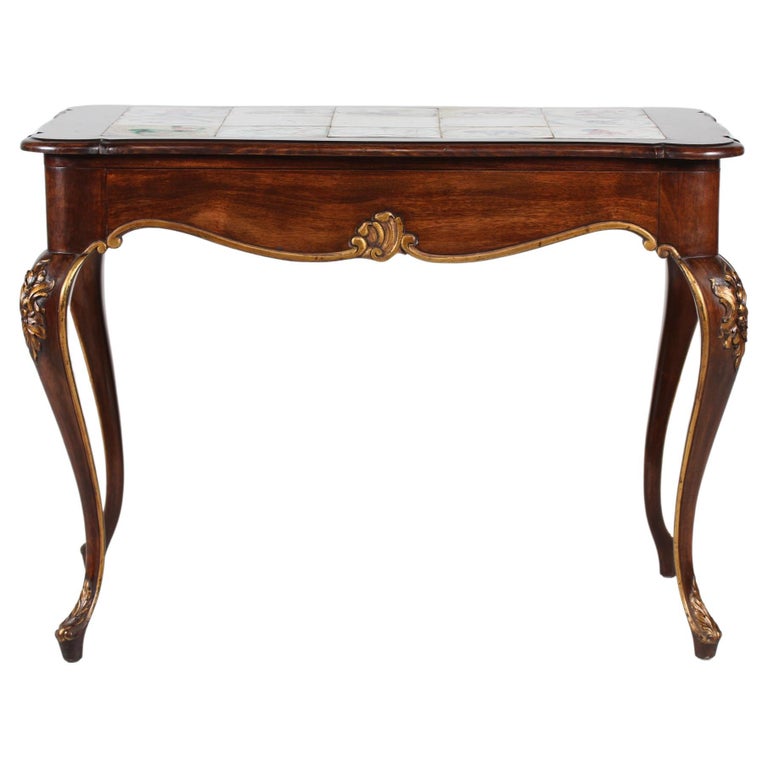 Kähler Rococo Style Table with zodiac signs Tiles by Jens Thirslund ...