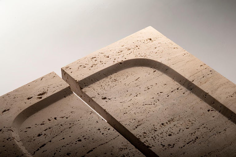 Kahn Stool by Sanna Völker, Roman Travertine Stool at 1stDibs