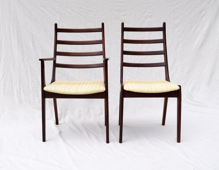 Korup Stolefabrik Rosewood Ladderback Danish Dining Chairs at 1stDibs ...