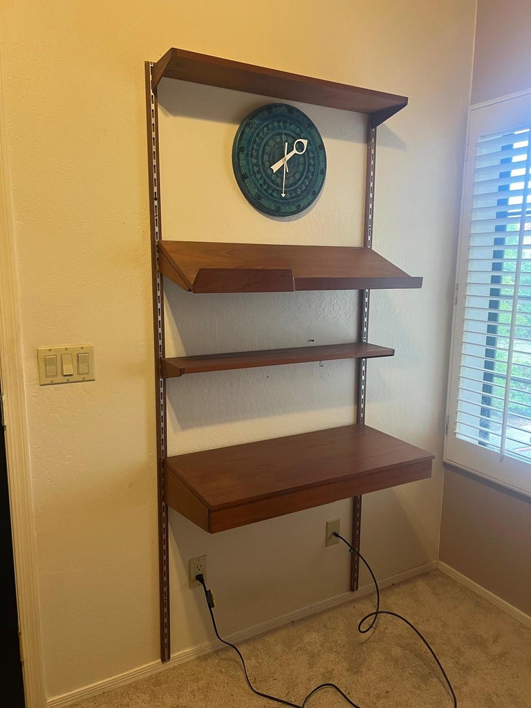 Kai Kristiansen Teak Modular Wall Unit with Desk Danish Mid-Century ...