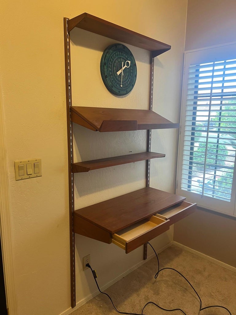 Kai Kristiansen Teak Modular Wall Unit with Desk Danish Mid-Century ...