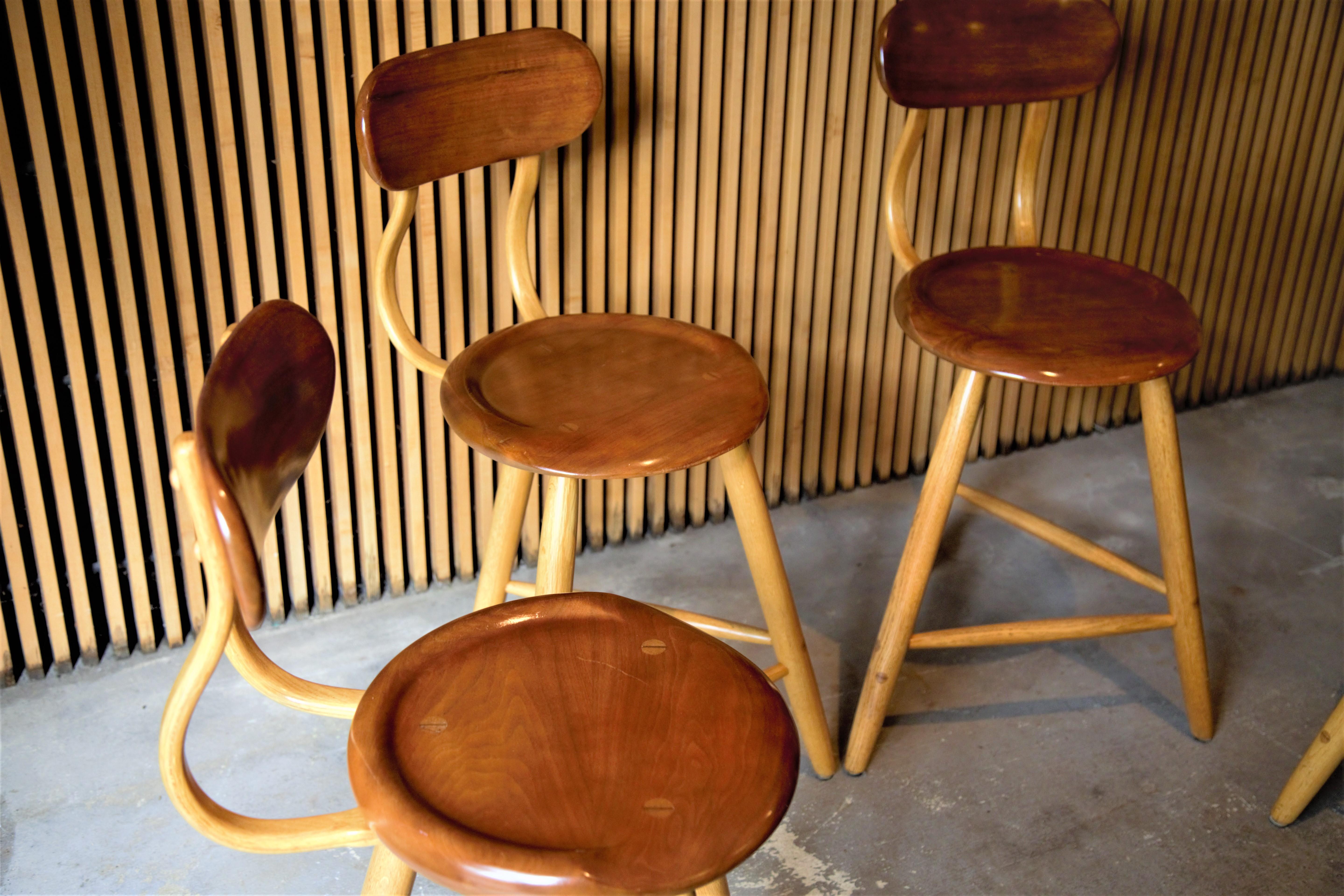 Kai Pedersen Studio Craft Counter Stools, Set of 4 at 1stDibs ...