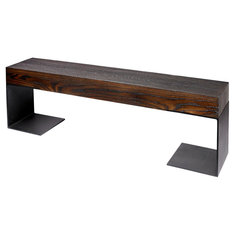 Kai Torched Oak Hallway Bench by Autonomous Furniture For Sale at 1stDibs