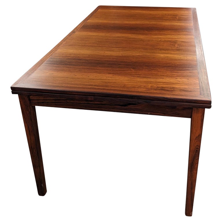 Kai Winding Rosewood Dining Table w Two Hidden Leaves, Vintage Danish ...