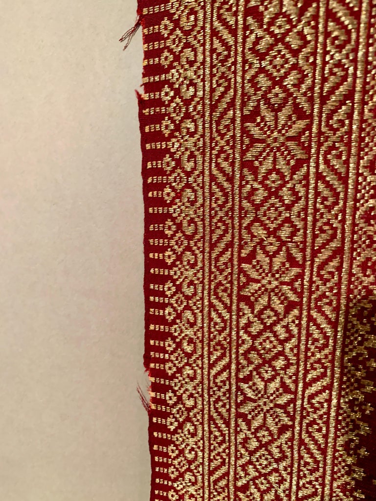 Kain Limar Songket, Silk Ikat, Metallic Thread, circa 1900, Palembang, Sumatra For Sale at 1stDibs