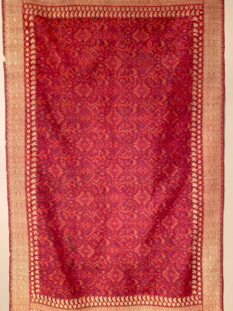 Kain Limar Songket, Silk Ikat, Metallic Thread, circa 1900, Palembang, Sumatra For Sale at 1stDibs
