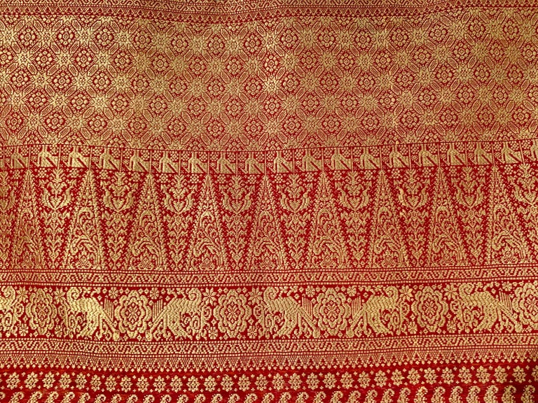Kain Limar Songket, Silk Ikat, Metallic Thread, circa 1900, Palembang, Sumatra For Sale at 1stDibs